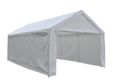 Chine Abri portatif blanc de garage de voiture avec 2 panneaux latéraux démontables/8 jambes en acier à vendre