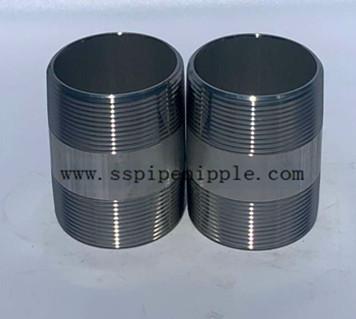 China Niple Acero Inoxidable 304/316  CEDULA 40 ROSCA  11/4