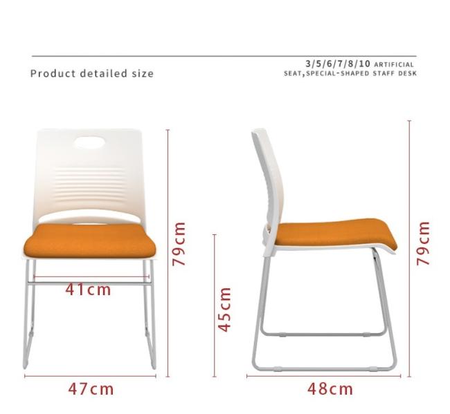 Stackable PP chair in black color