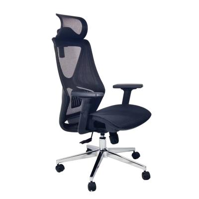 China High Back Ergonomic Office Mesh Chair Revolving Modern Adjustable With Headrest for sale
