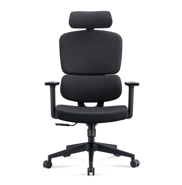 Quality 3D Armrest Fabric Ergonomic Computer Chair Black for Home Office SOHO Manager for sale