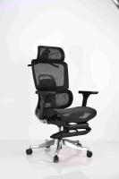Quality High Back Ergonomic Computer Chair Aluminium Type 4D Armrest With Footrest for sale