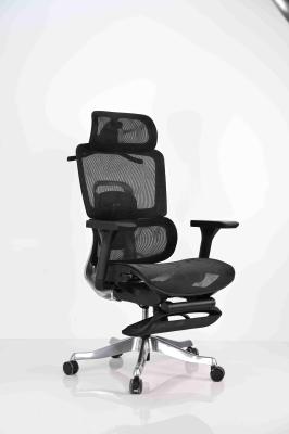 China High Back Ergonomic Computer Chair Aluminium Type 4D Armrest With Footrest for sale