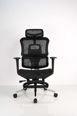 China Ergonomic Swivel Chair with Adjustable Headrest PU Nylon Castors and Chrome Plated Steel Leg for Office for sale