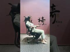 aluminium ergonomic footrest office chair with 5d linkage armrest