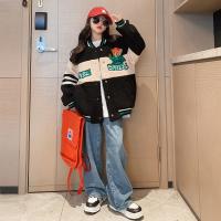 China Thickened Bear Embroidered Baseball Lambswool Jacket for sale