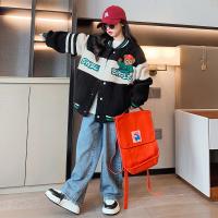 China Thickened Bear Embroidered Baseball Lambswool Jacket for sale