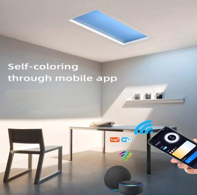 중국 투야 와이파이 BT 제어 LED 천문화 패널 디밍 가능한 색상 온도 2100-7000K 판매용