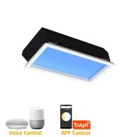 China 40W LED Skylight Panel 2000LM 1.2A Tuya WiFi BT Smart Artificial Skylight for 6-8sqm for sale