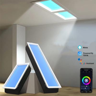 China 150W Smart Tuya Voice Control LED Skylight 2200K-7500K CCT Circadian Lighting for sale