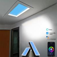 China Rectangle Acrylic Light Guide Panel 100W Artificial Skylight with 90% Light Transmission and DALI Control for sale