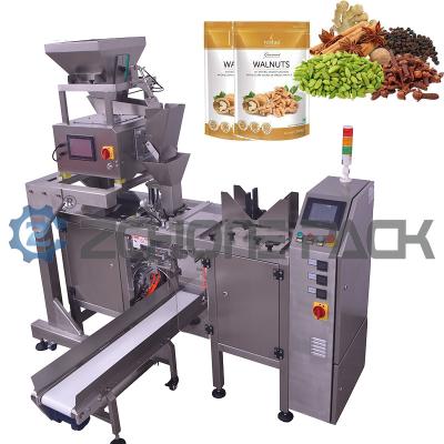China Doypack Packing Machine With Single Or 2 Head Linear Weighing Packaging Line for sale