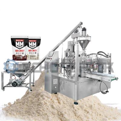 China Eight Station Protein Powder Packing Machine  60 Bags / Min 1.5kw 380v for sale