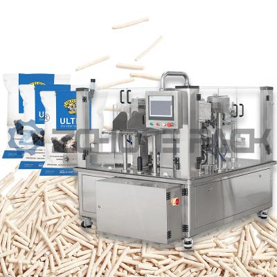 Cat Litter Packaging Machine Granule Solid Intelligent Weighing Discharging Sealing Dust Sweeping Vacuuming