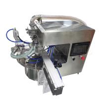 China Desktop turntable spout bag filling and capping machine for sale