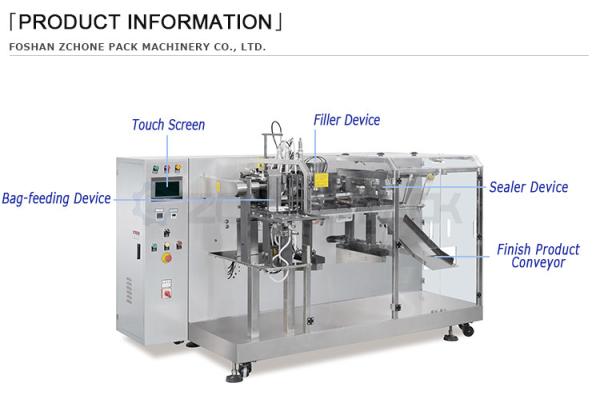 Sachet Type Shaped Bag Material Packaging Machine Horizontal Premade Bag Granule Solid Food Packaging Machine