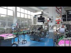 Granule Solid Canned Candy Filling Machine Production Line Bottle Cutting Machine Labeling Machine