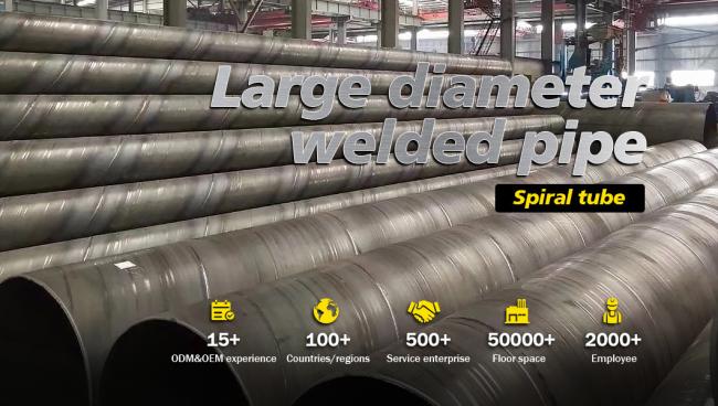 Manufacturer Stock Spiral Pipe Q235 Large Diameter Spiral Steel Pipe Anti Corrosion Sewage Supply Welding Iron Round Pipe