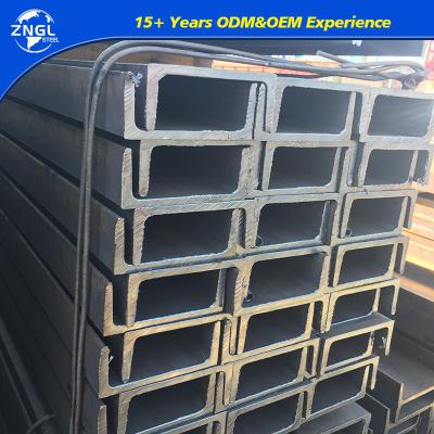 China Flange Thickness 8mm 64mm Carbon Steel Channel Bar for Q235 Q355 A36 Gr. a U Beam for sale