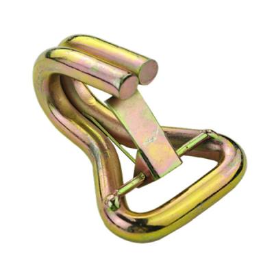 China High Quality New Style Factory Safety Cargo Gold Welding J Swan Hoist hook for Tie Down for sale