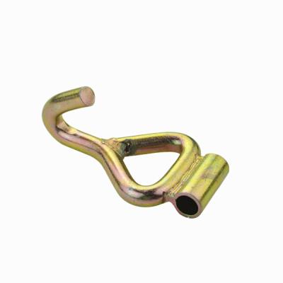 China Hot Sales New Style Factory Safety Cargo Welding Gold J Single Hoist Hook For Tie Down for sale