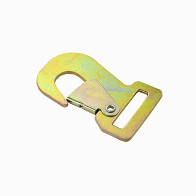 China High Quality New Style Factory Safety Cargo Gold Flat Buttle Hoist Hook For Tie Down for sale