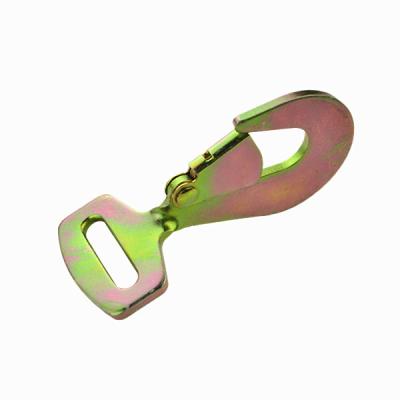 High Quality New Style Factory Safety Cargo Gold Flat Buttle Hoist Hook For Tie Down