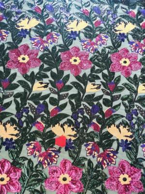 中国 Geoのスパンコールは花嫁の生地125CM OEKO TEXの標準100を刺繍した 販売のため