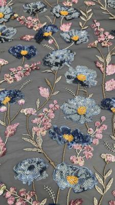 中国 49 インチ 幅 花のセキーン 刺?? 織物 中程度の耐久性 販売のため