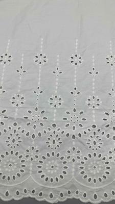 중국 흰색 100% 면 레이저 밖으로 꽃 수직 면 천 판매용