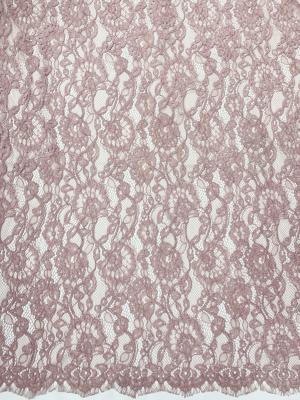 Cina Speciale Chenille Filato Floreale Scalloped Edge Lace tessuto By The Yard Abito Per Moda in vendita