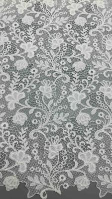 중국 전체 너비 화학 embroidery 직물 흰색 꽃 패턴 로딩 텍스처 패션 여성 의류 판매용