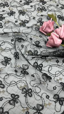 중국 여성용 럭셔리 플라워 시킨 embroidery fabric lace fabric for wedding and birthday 판매용