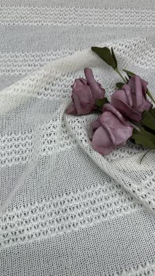 China 2025 Stretch Lace Fabric for Dressed and Apparel Tulle Soft Strip-type Pattern by the Yard for sale