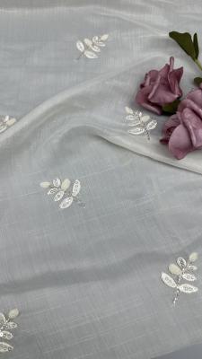 China New Arrival Tulle Mesh Fabric Breathe Crochet Lace Fabric Leafy Sequin Fabric for sale
