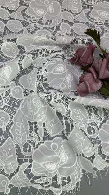 중국 잎이 많은 고급스러운 속이 빈 아름다운 자수 레이스 원단 (소녀용) 판매용