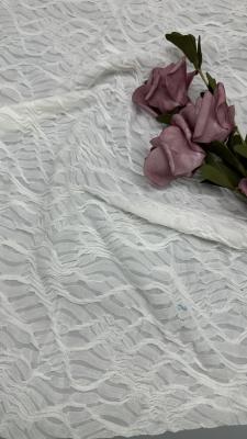 China Mesh Lace Fabric White Grid Knitted Hollow-up Luxury For Summer Party Dresses for sale
