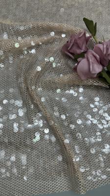 중국 잎사귀 럭셔리 시퀸 레이스 자수 원단 우아하고 통기성 있는 이브닝 행사용 판매용