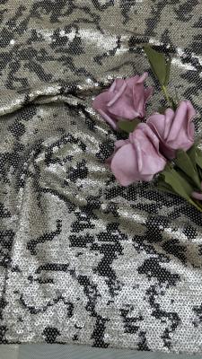 중국 얼룩말 패턴 자수 시퀸 원단, 저녁 웨딩 파티 행사에 사용 판매용