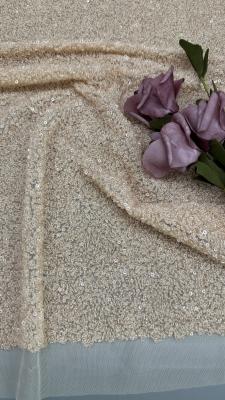 중국 반짝이는 스팽글 럭셔리 드레스 원단 100% 폴리에스터 스팽글 자수 원단 판매용