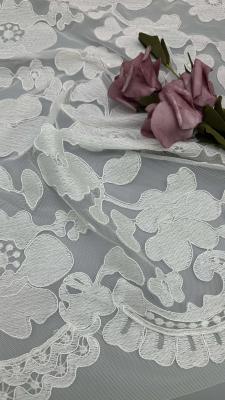 China Leafy Tulle Lace With Embroidered Elegant And Breathe Mesh For Sheer Elegance With Subtle Shine for sale