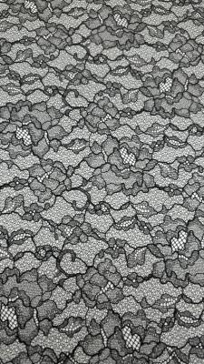 China Black Embroidered Lace Fabric District Patterns New Collection For Party Wedding Dresses Clothing for sale