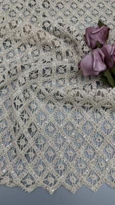 중국 코드 랜스 직물 100% 면 고리 100% 면 저녁 드레스를 위해 판매용