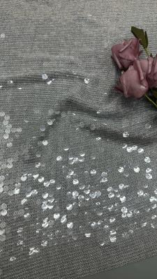 중국 세킨 embroidered 직물 플레이드 빛나는 디자인 파티 드레스를위한 고급스러운 호흡 판매용