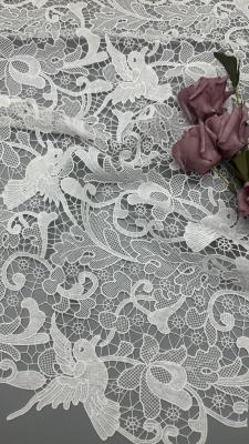 중국 화이트 레이스 원단 자수 레이스 원단 할로우업 레이저 웨딩 드레스용 판매용
