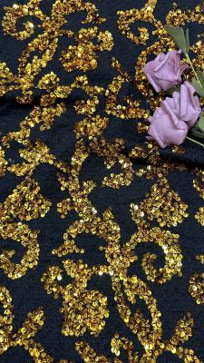 중국 자수 럭셔리 맞춤 디자인 공장용 나무 가지 시퀸 원단, 가운 파티 드레스용 판매용