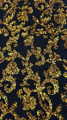 중국 자수 럭셔리 맞춤 디자인 공장용 나무 가지 시퀸 원단, 가운 파티 드레스용 판매용