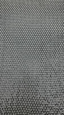 China Sequin Embroidered Mesh Fabric Hollow-up Specia Design Customized for Gown for sale