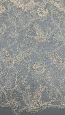 China Beauty Colorful Embroidered Lace Sequin Lace Hollow-up Design Wedding for Gowns for sale