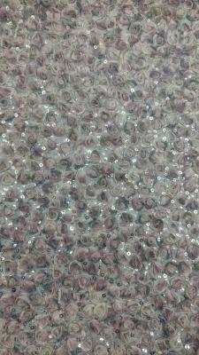 China 3D Floral Lace Fabric For Wedding Dresses Customized Beauty And Sweet Leafy Dresses for sale